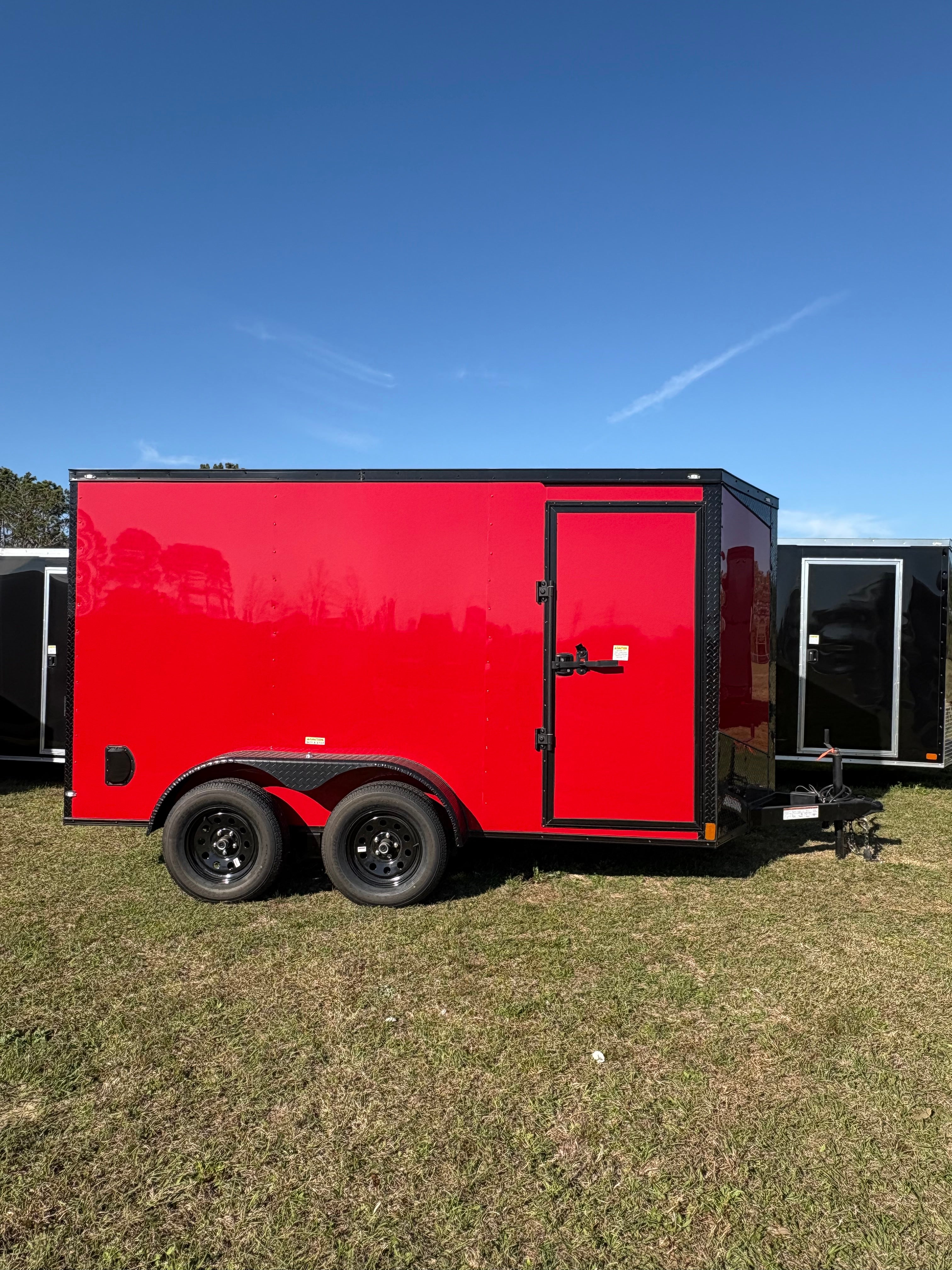 6x12 Single Axle Dark Red Cargo Trailer | Overland Trailers