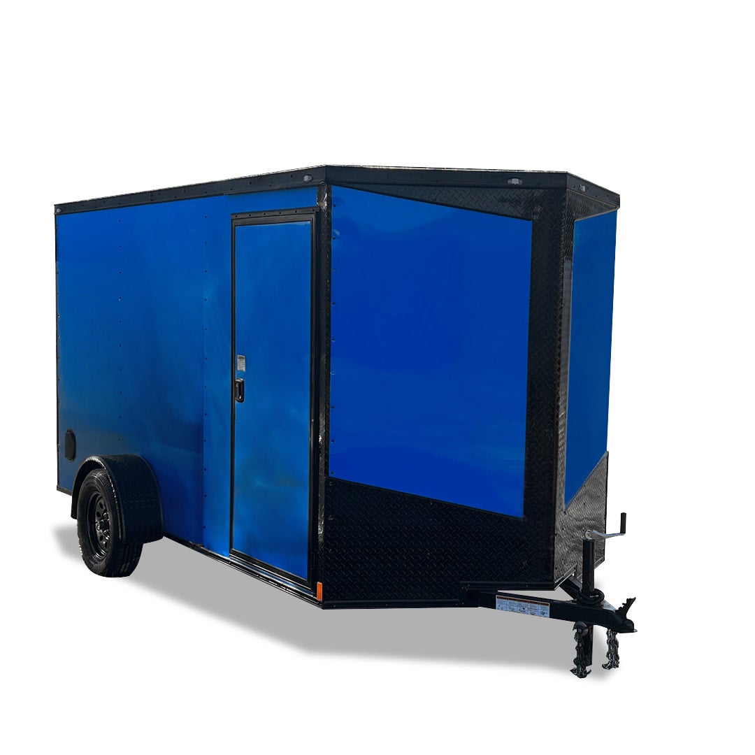 6x12 Single Axle Blue Cargo Trailer | Overland Trailers