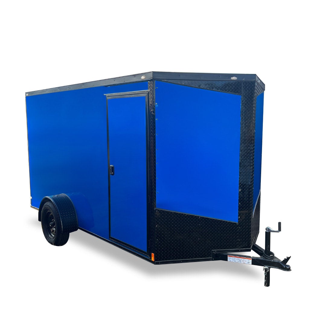 6x12 Single Axle Blue Cargo Trailer | Overland Trailers
