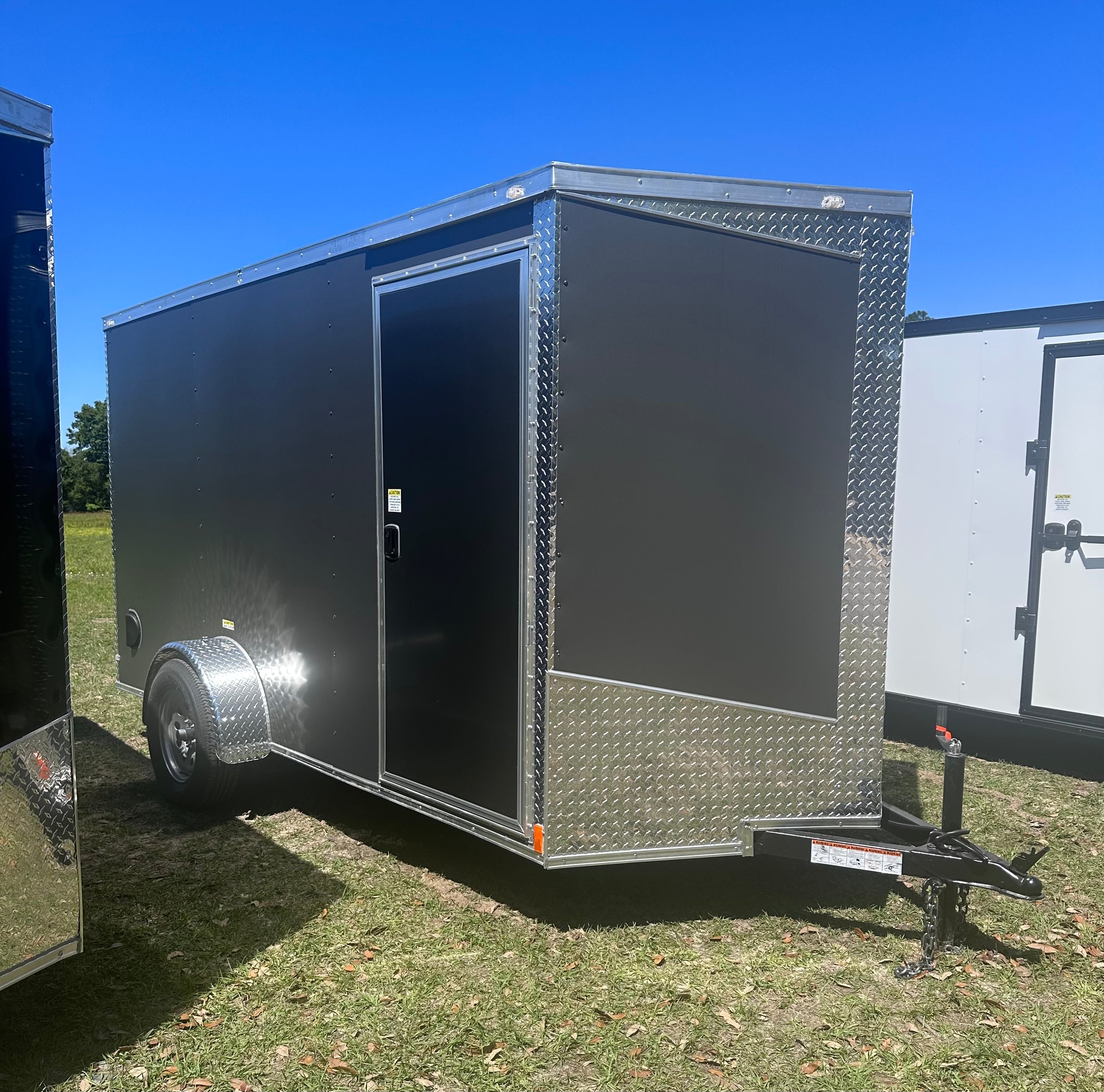 6x12 Single Axle White Cargo Trailer | Overland Trailers