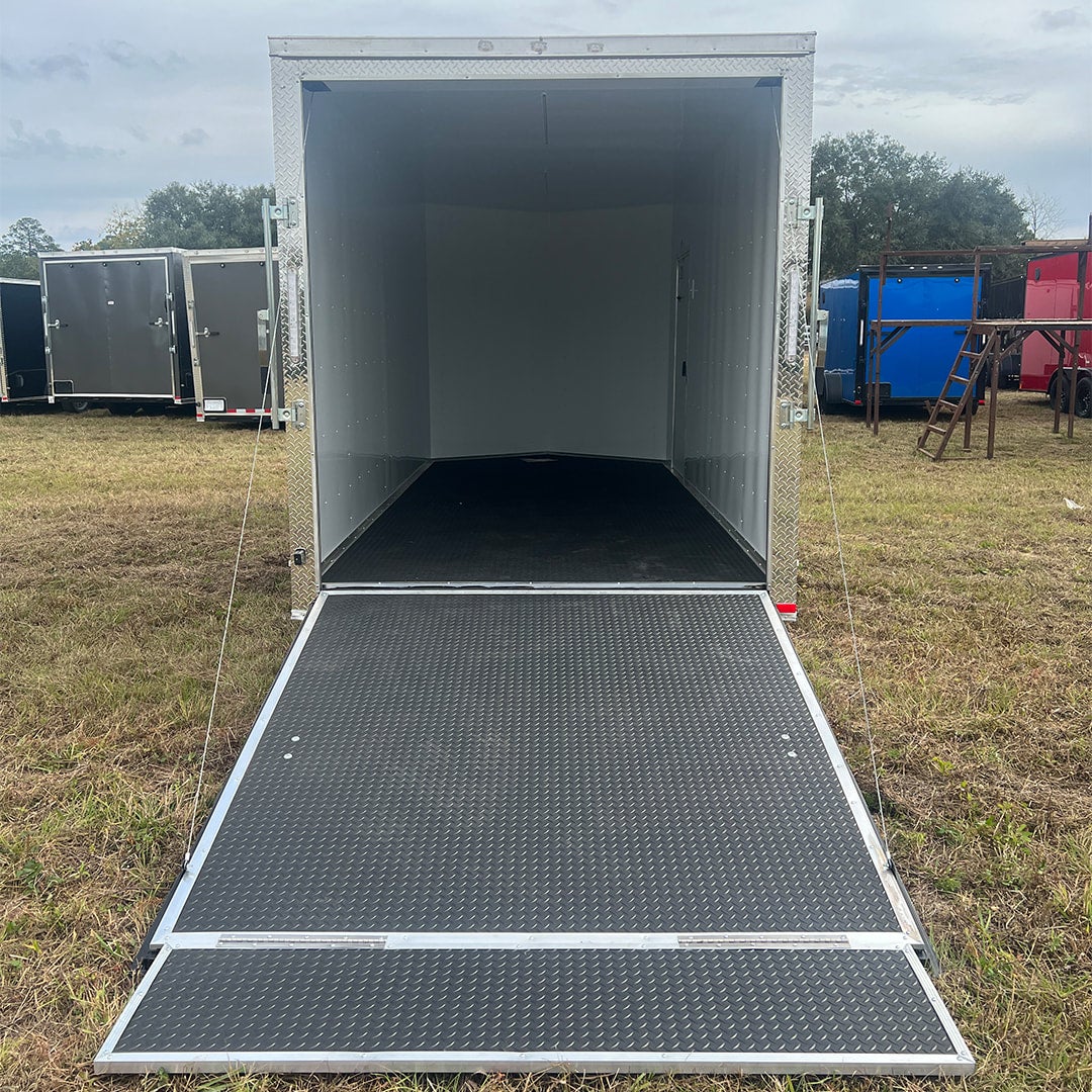7x16 Tandem Axle Blue Cargo Trailer | Overland Trailers
