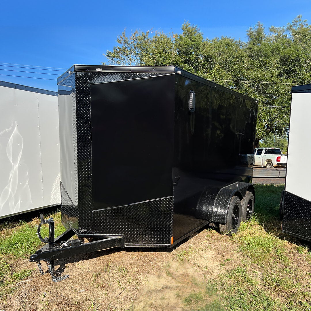 6x12 Tandem Axle Black Cargo Trailer | Overland Trailers